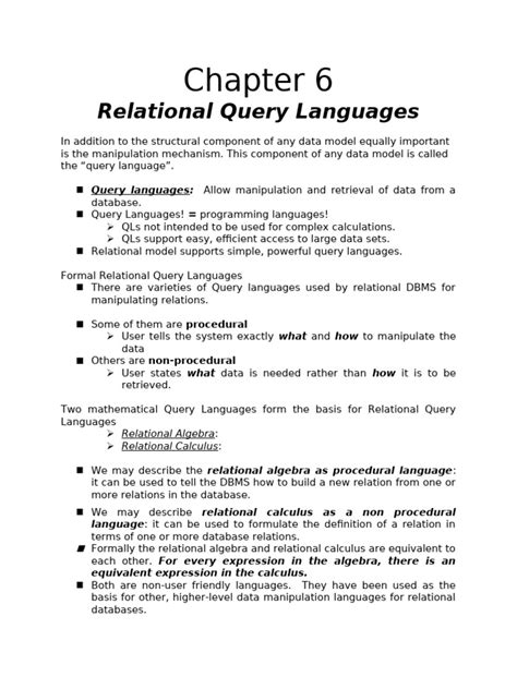 chapter 6 pdf relational model relational database