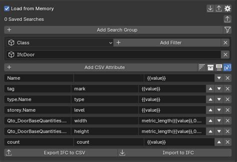 Schedule And Quantities For Blenderbim — Osarch