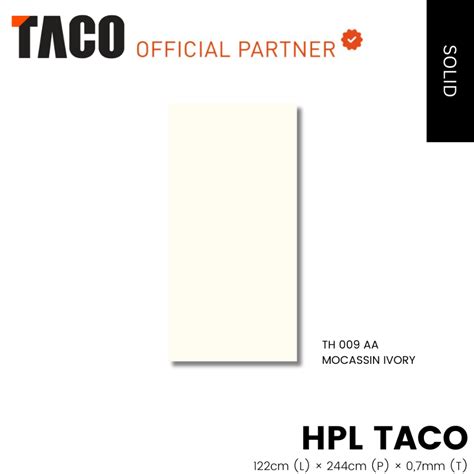 Jual Hpl Taco Solid Th 009 Aa Mocassin Ivory Shopee Indonesia