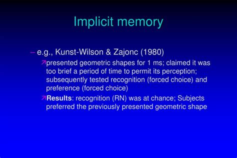 Ppt Implicit Memory Powerpoint Presentation Free Download Id2972720