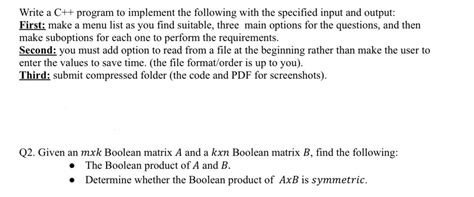 Write A C Program To Implement The Following With Chegg