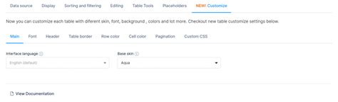 Table Elements And Configuration In Wpdatatables