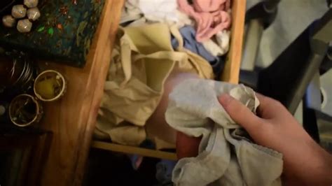 Using My Moms Panties To Jerk Off And Cum On Her Bra