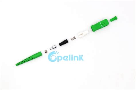 Sc Apc Simplex Singlemode Optical Fiber Connector Technical Guarantee Good Quality Opelink