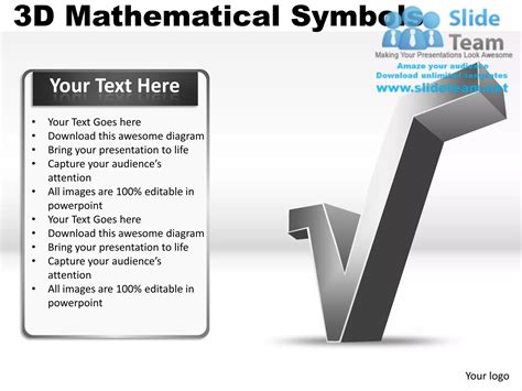 3d Mathematical Symbols Powerpoint Presentation Slides Ppt Templates Pdf