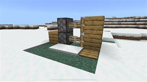 How To Make A 1x2 Piston Door In Minecraft Youtube