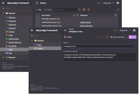 XAF Blazor WinForms UI NET Built In Security And Multi Tenancy Support Integration Of