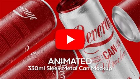 Animated 330ml Sleek Can Mockup Youtube