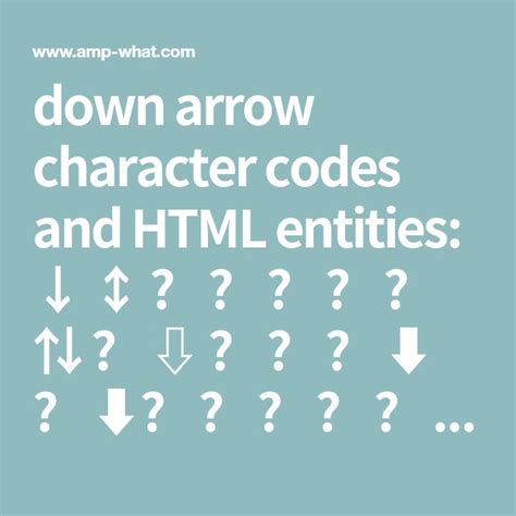 down arrow character codes and HTML entities ꜜ