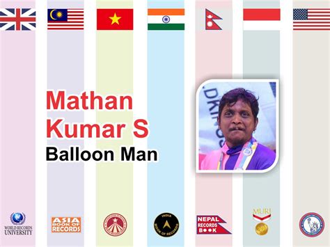 Balloon Man Mathan Kumar S India Book Of Records