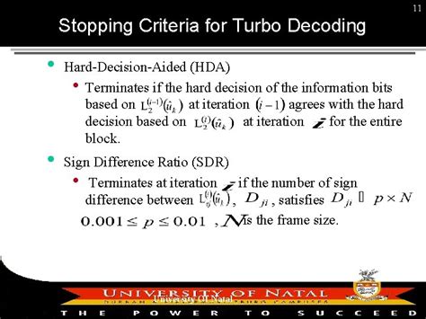 Stopping Criteria For Turbo Decoding And Turbo Codes