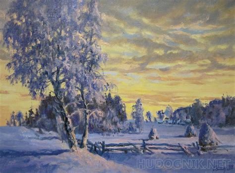 Картина Зимний вечер Размеры 40x30 Год 2018 Цена 6000 рублей Художник Свинин Андрей Николаевич