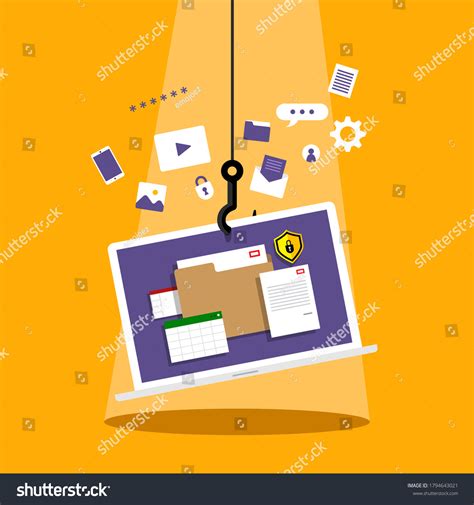 Hacker Phishing Personal Data Vector Concept Stock Vector Royalty Free