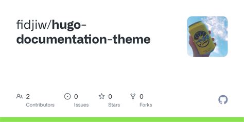 github fidjiw hugo documentation theme