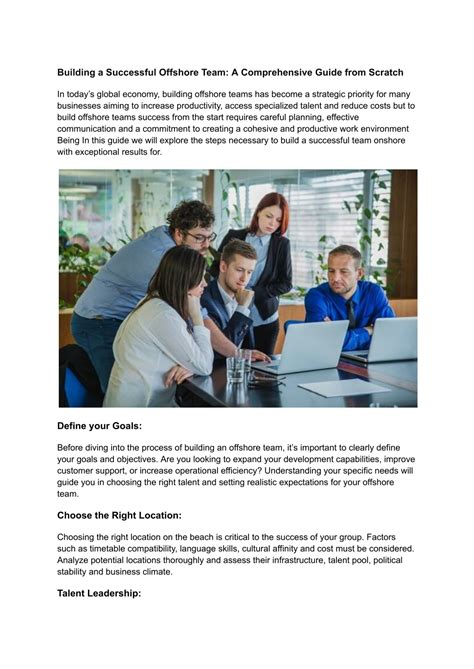 Ppt Building A Successful Offshore Team A Comprehensive Guide From Scratch Powerpoint