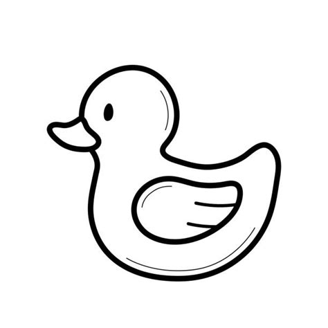 Duck Black And White Clipart
