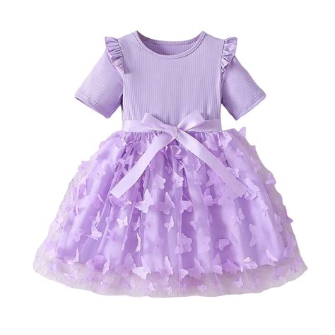 Huanglei Summer Girls Dresses For Everyday And Short Sleeve Dress With