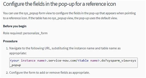 Solved How Do I Configure A Pop Up View On A Reference Fi Servicenow Community