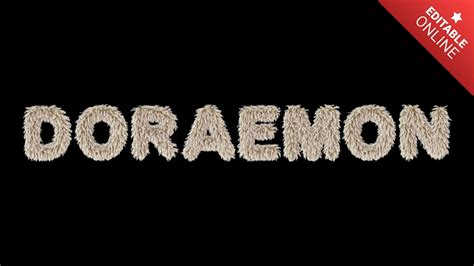 Doraemon Realistic Fur Font Text Effect Generator