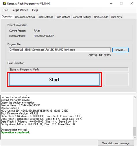 Getting Started With Renesas Flash Programmer The While Loop — En