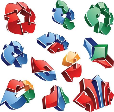 Sophisticated Threedimensional Arrows Free Vector Freeimages