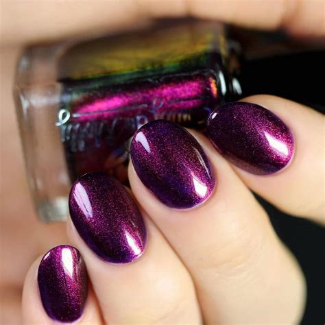 Nail Polish Shades Of Night A Dark Purple Base Etsy Nail Polish