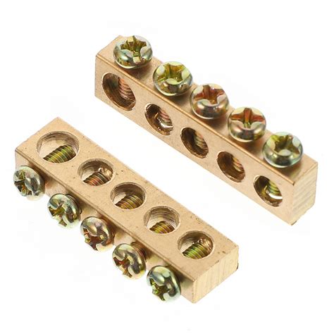Buy Solustre 4 Pcs 12 Hole Terminal Copper Terminal Connected To Zero Row Ground Bar Electrical