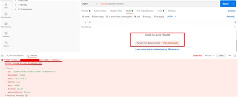 Could Not Send Request Parse Error Expected Dot · Issue 9988