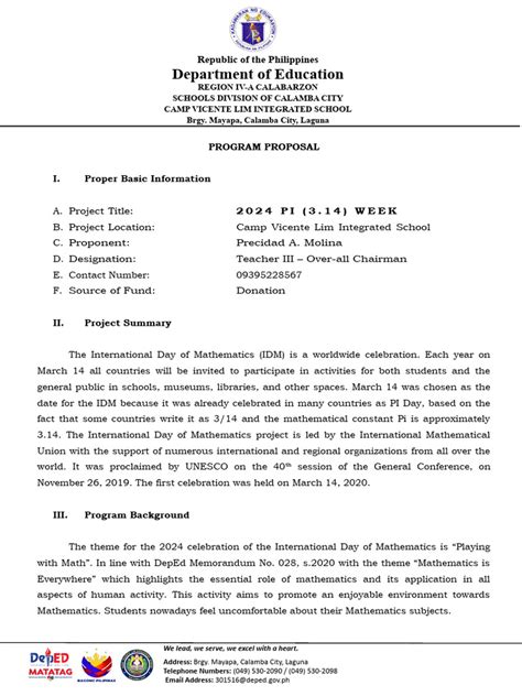 Proposal Math Week 2024 Pdf Equations Algebra