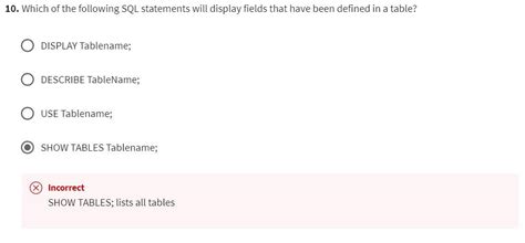 Solved Which Of The Following SQL Statements Will Chegg Com