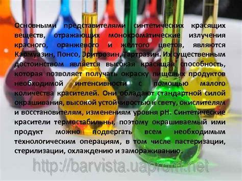 Синтетические красители Наиболее распространенные синтетические ...