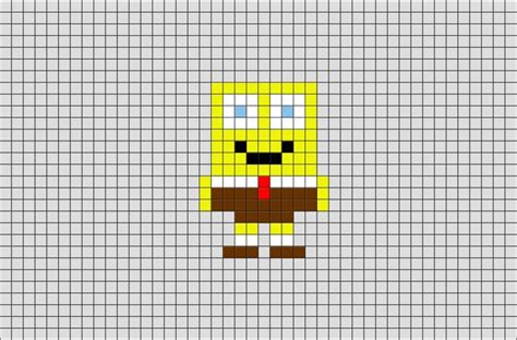 Sponge Bob 2 Pixel Art Pixel Art Easy Pixel Art Pixel Art Pattern