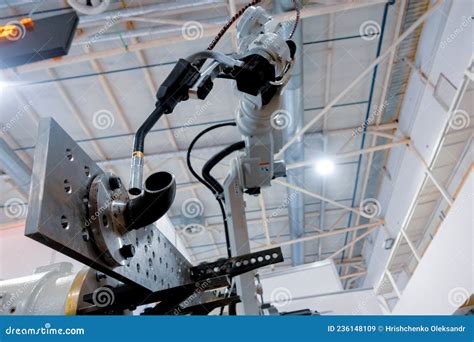 Arc Welding Robot Example Of Working With A Laser Pointer Stock Image Image Of Industry