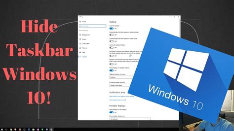 How to Hide your Taskbar in Windows 10! - YouTube