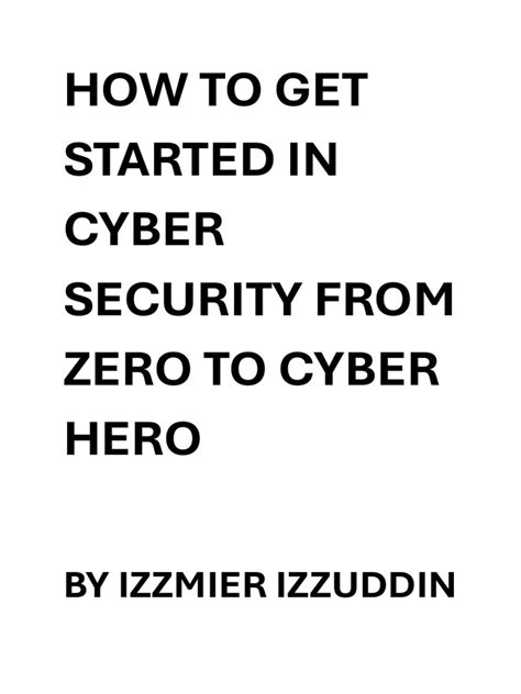 How To Get Started In Cyber Security From Zero To Hero Pdf