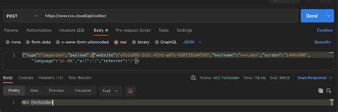 Error 403 Forbidden On Collect Api · Issue 1461 · Umami Softwareumami