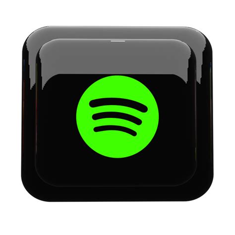 Spotify Icon On Black Button 55553762 Png