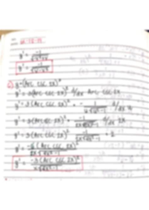 Solution Assignment Derivative Of Inverse Trigonometric Function