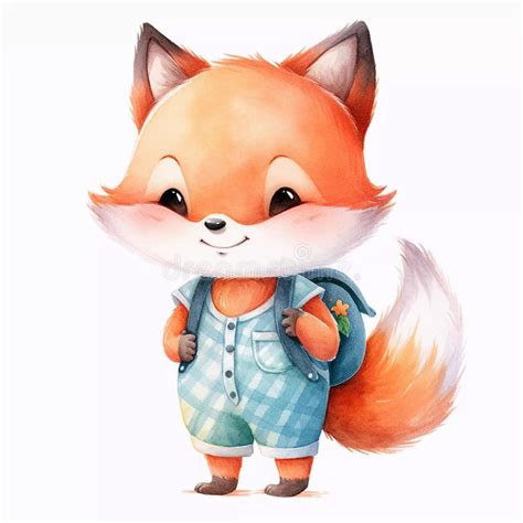 Cute Cartoon Red Fox