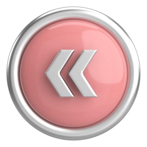 Premium Photo Previous Button Back Button 3d Illustration