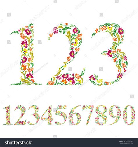 Flowery Number Stock Photos Images Shutterstock