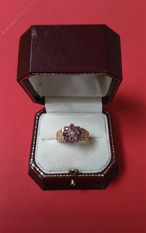 Antiques Atlas 9ct Gold Diamond And Ruby Ring