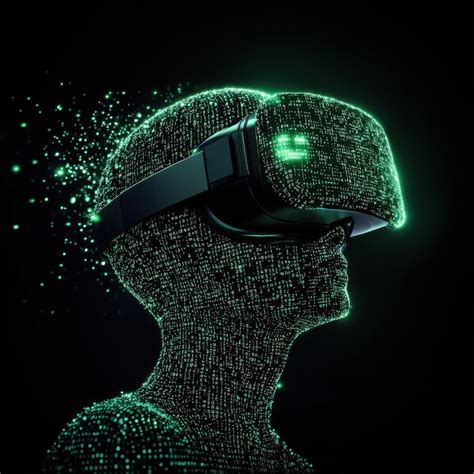 Exploring Virtual Reality Immersive Digital Art And Futuristic Technology Experience Premium