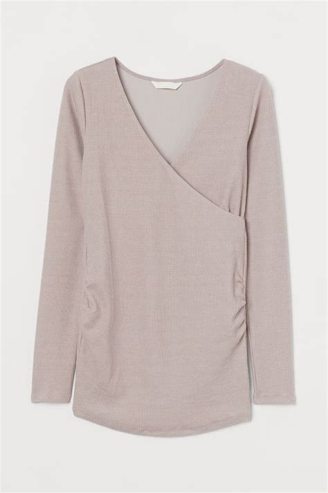 MAMA Блуза за бременни/кърмене - Розова пудра - ЖЕНИ | H&M BG