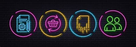 문서 복구 파일 및 장바구니 최소 줄 아이콘 새로 고침 웹 응용 프로그램의 경우 벡터 인쇄 3차원 형태에 대한 스톡 벡터 아트 및 기타 이미지 Istock