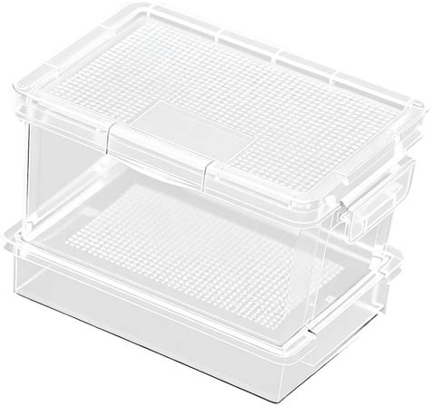 Bothyi Reptile Feeding Box Clear Ventilation Container