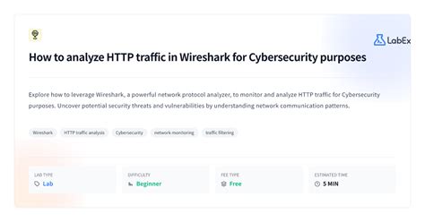 Wireshark 로 트래픽 분석 및 사이버 보안 강화 Labex Wireshark 로 트래픽 분석 및 사이버 보안 강화 Labex