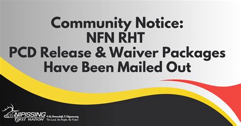 Community Notice Nfn Rht Pcd Release And Waiver Packages Have Been