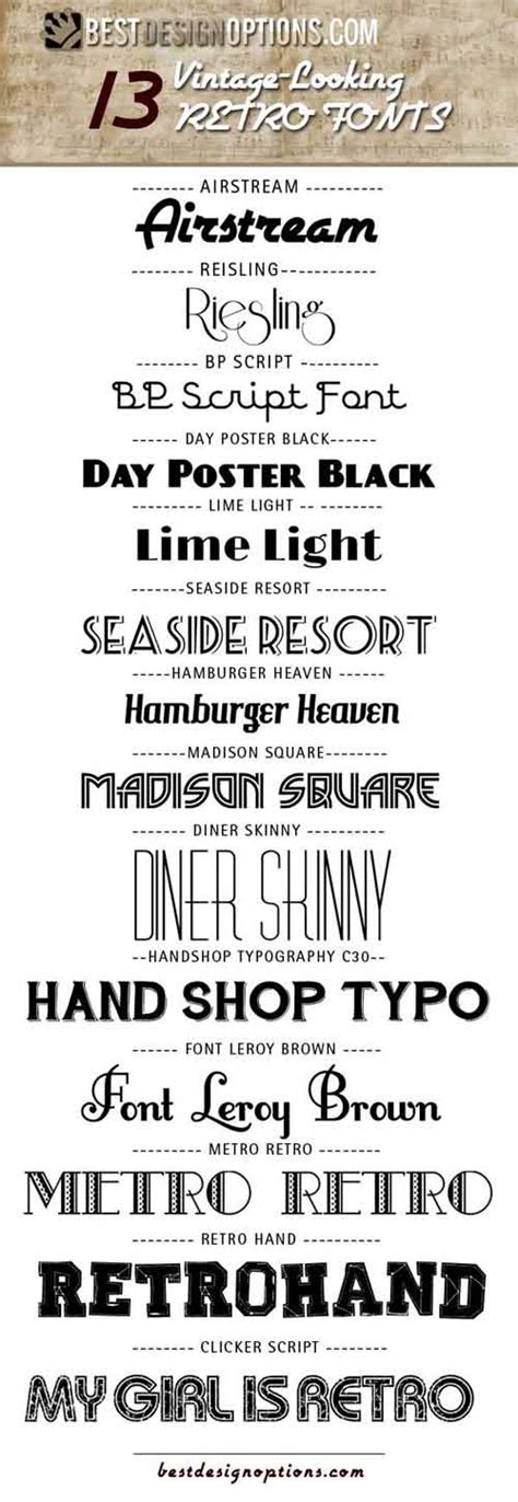 Retro Font Free Typefaces For Vintage Designs