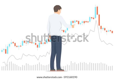 Stock Market Trader Analyzing Diagrams Isolated Stock Vector Royalty Free 595168190